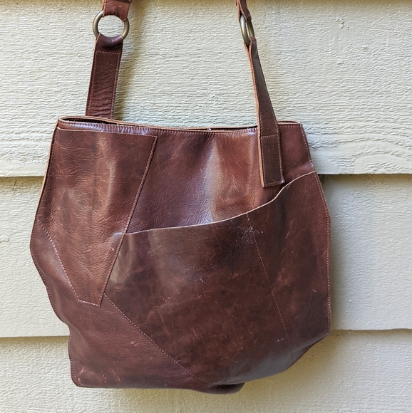 Kiko | Bags | Kiko Brown Leather Crossover Tote Bag | Poshmark